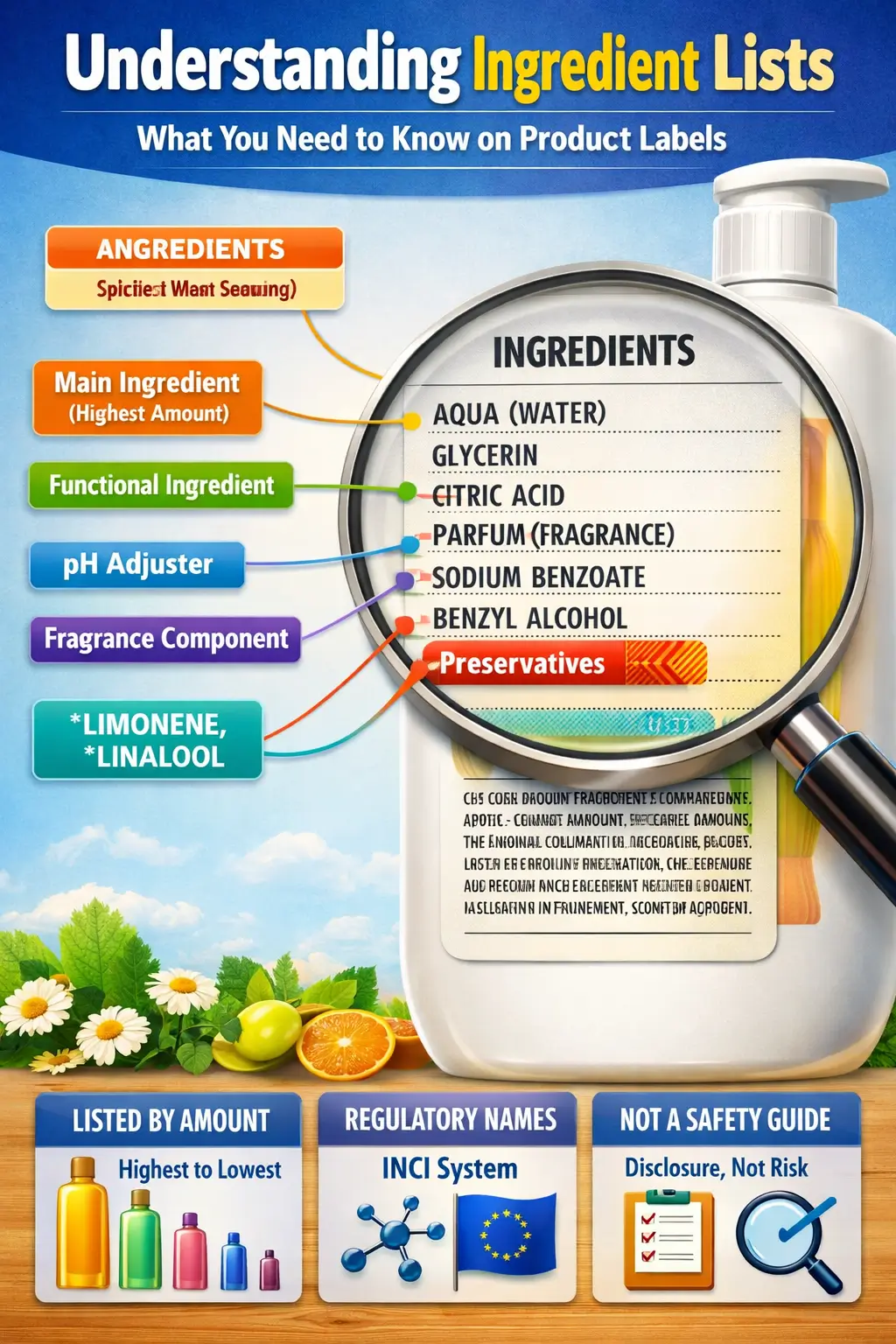 How to Read a Cosmetic Ingredient List Under EU Labeling Rules