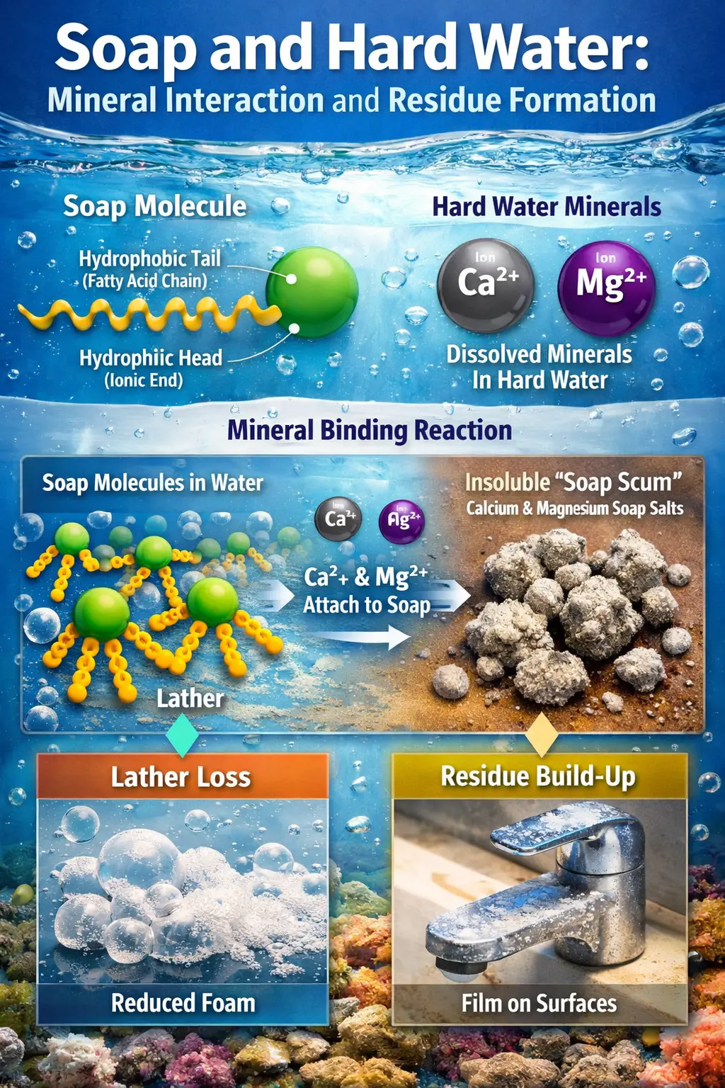 Soap and Hard Water: How Minerals Affect Lather, Residue, and Cleansing ...